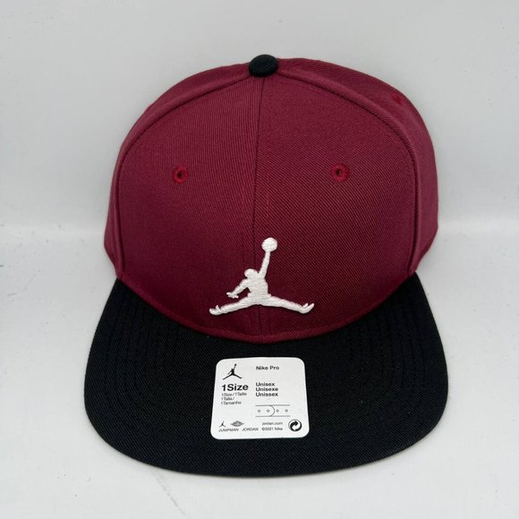 Jordan | Accessories | Air Jordan Hat Men Black Red Maroon Burgundy ...